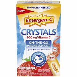 Alacer, Emergen-C Crystals, Strawberry Burst, 28 Stick Packs ...