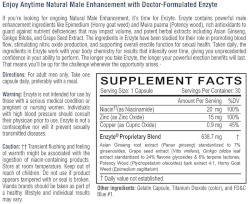 Vianda, Enzyte Natural Male Enhancement Supplement, 30 Capsules ...