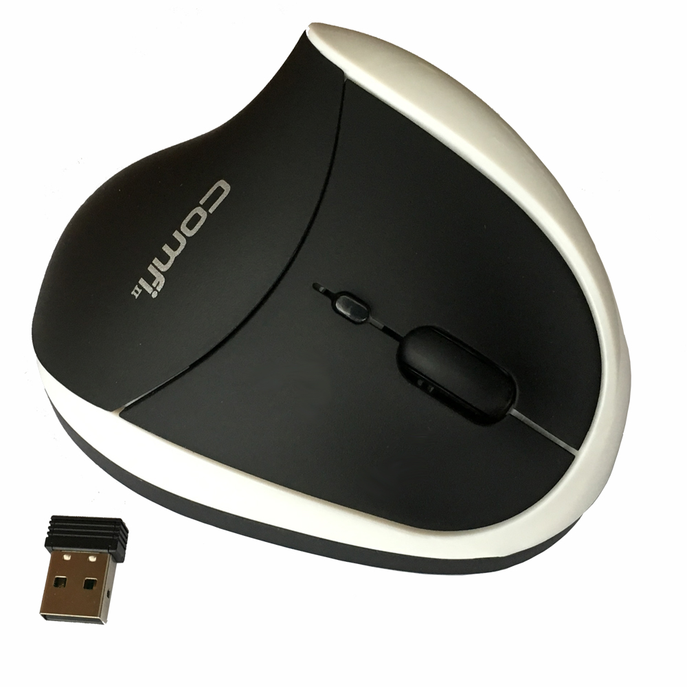 Comfi II Wireless Ergonomic Computer Mouse in Black or White