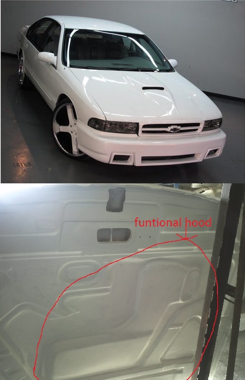 CHEVY CAPRICE IMPALA 91 92 93 94 95 96 SS HOOD COMPLETE HOOD HOOD