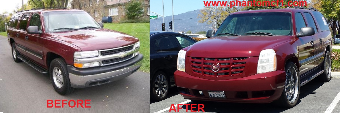 CADILLAC ESCALADE 07 08 09 2010 2011 2012 2013 CONVERSION FRONT END ...