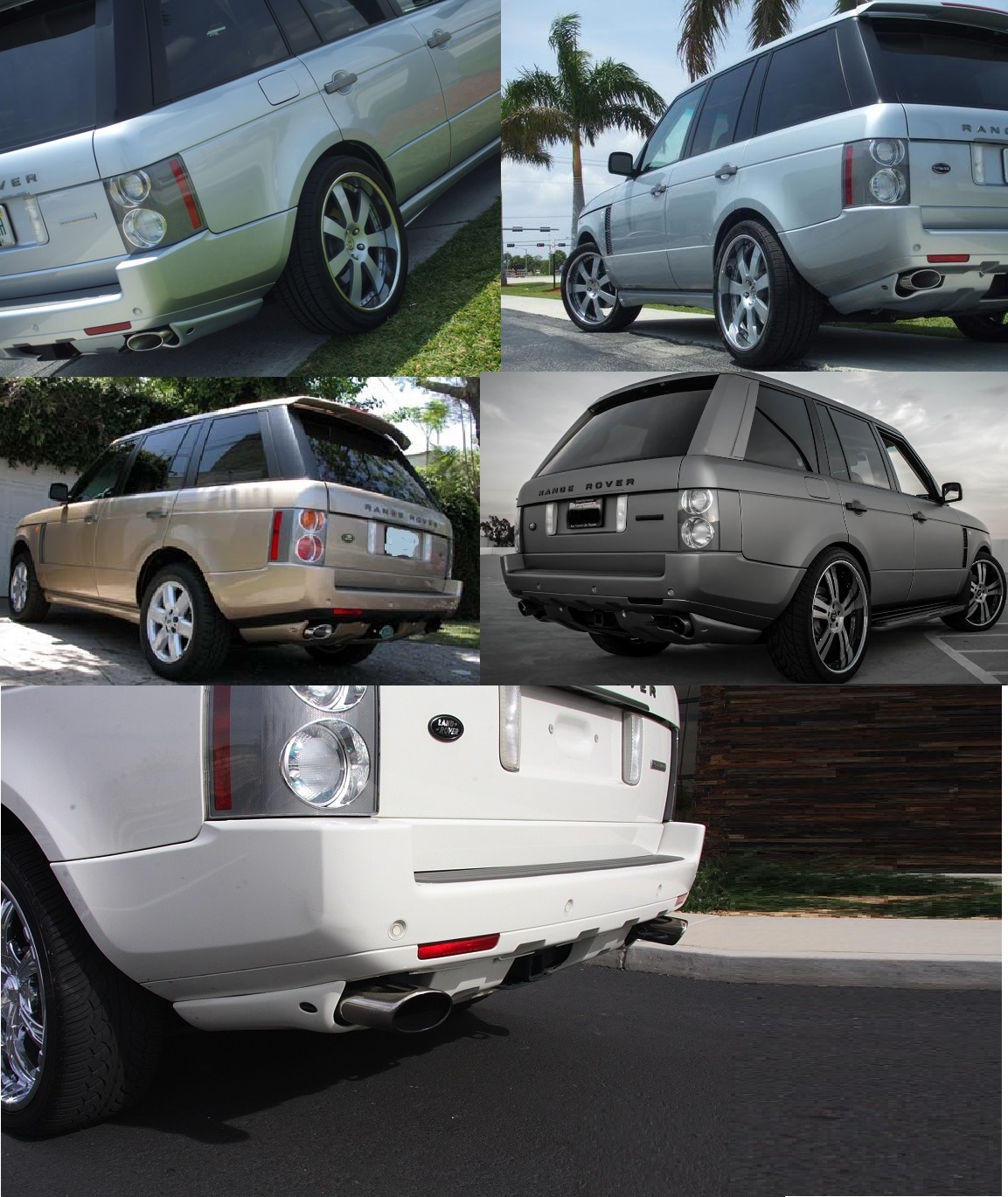 Land Rover Range Rover HSE 2003-2010 VOGUE OVERFINCH STYLE REAR ...