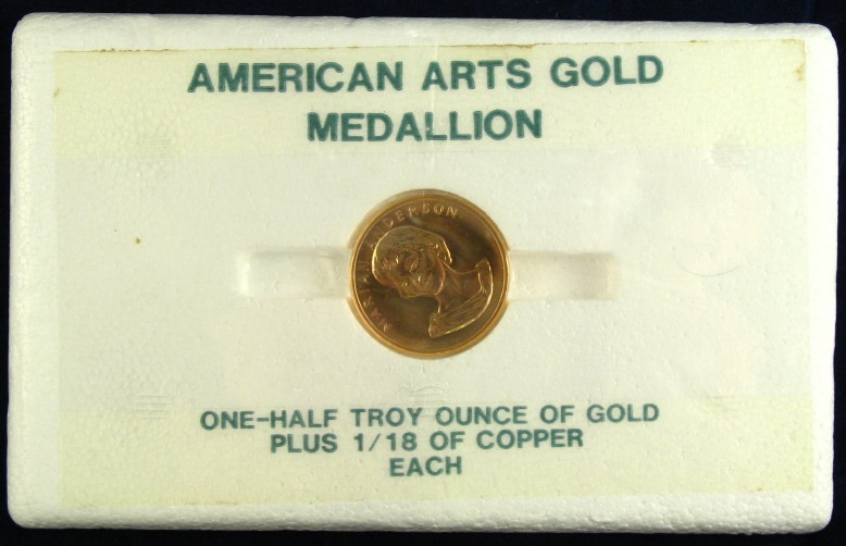 1980 American Arts Marian Anderson Commemorative Gold 1/2 oz