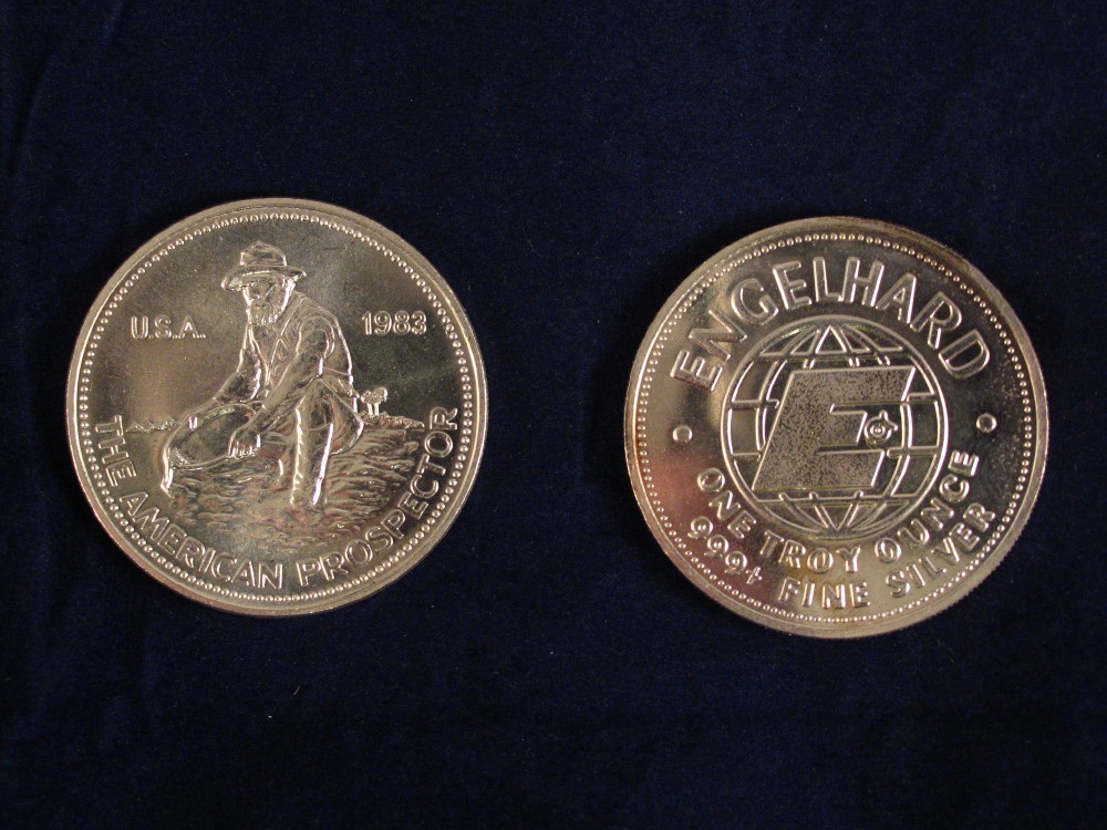 1983 Engelhard Prospector Silver Round 1oz