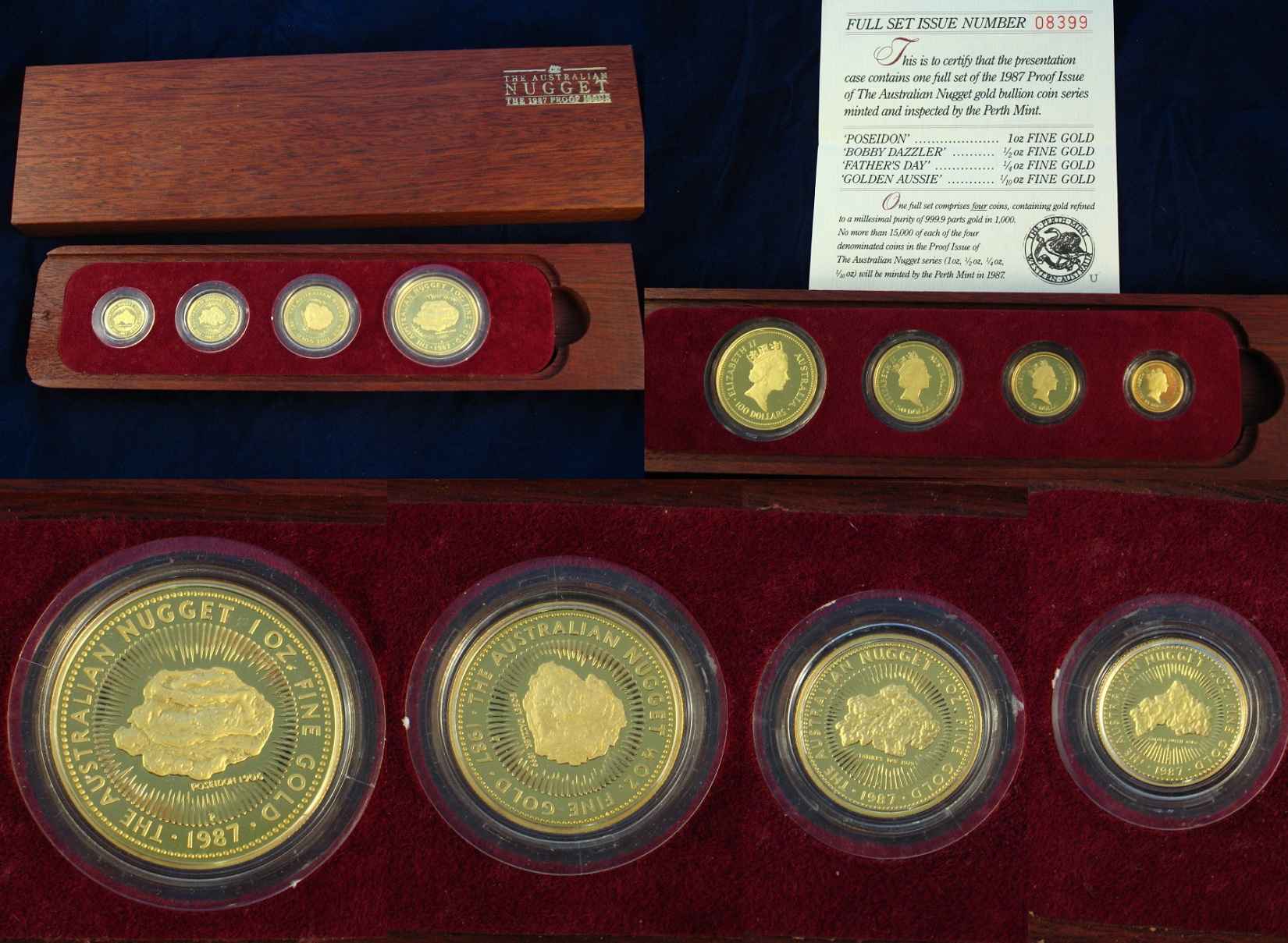 1987 Australian Gold Nugget Proof Set