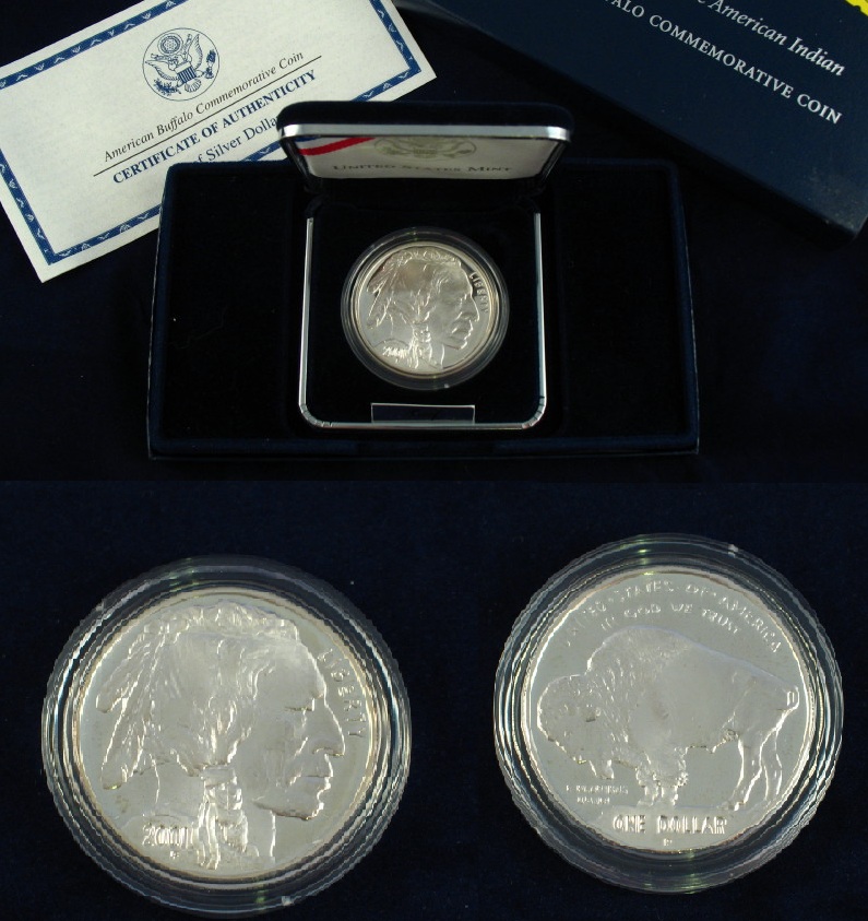 2001 American Buffalo Commemorative Proof Silver Dollar