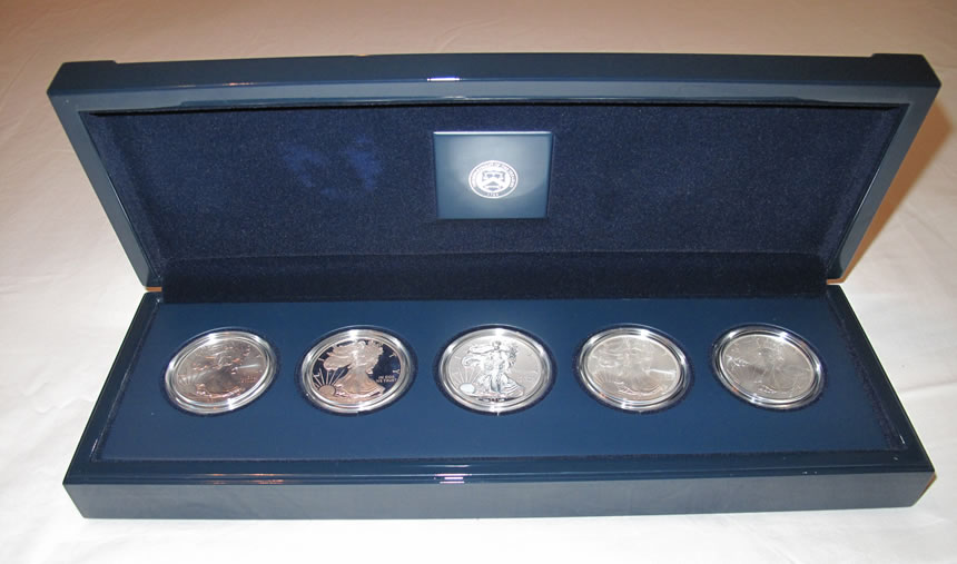 2011 American Eagle 25th Anniversary Silver 5 Coin Set