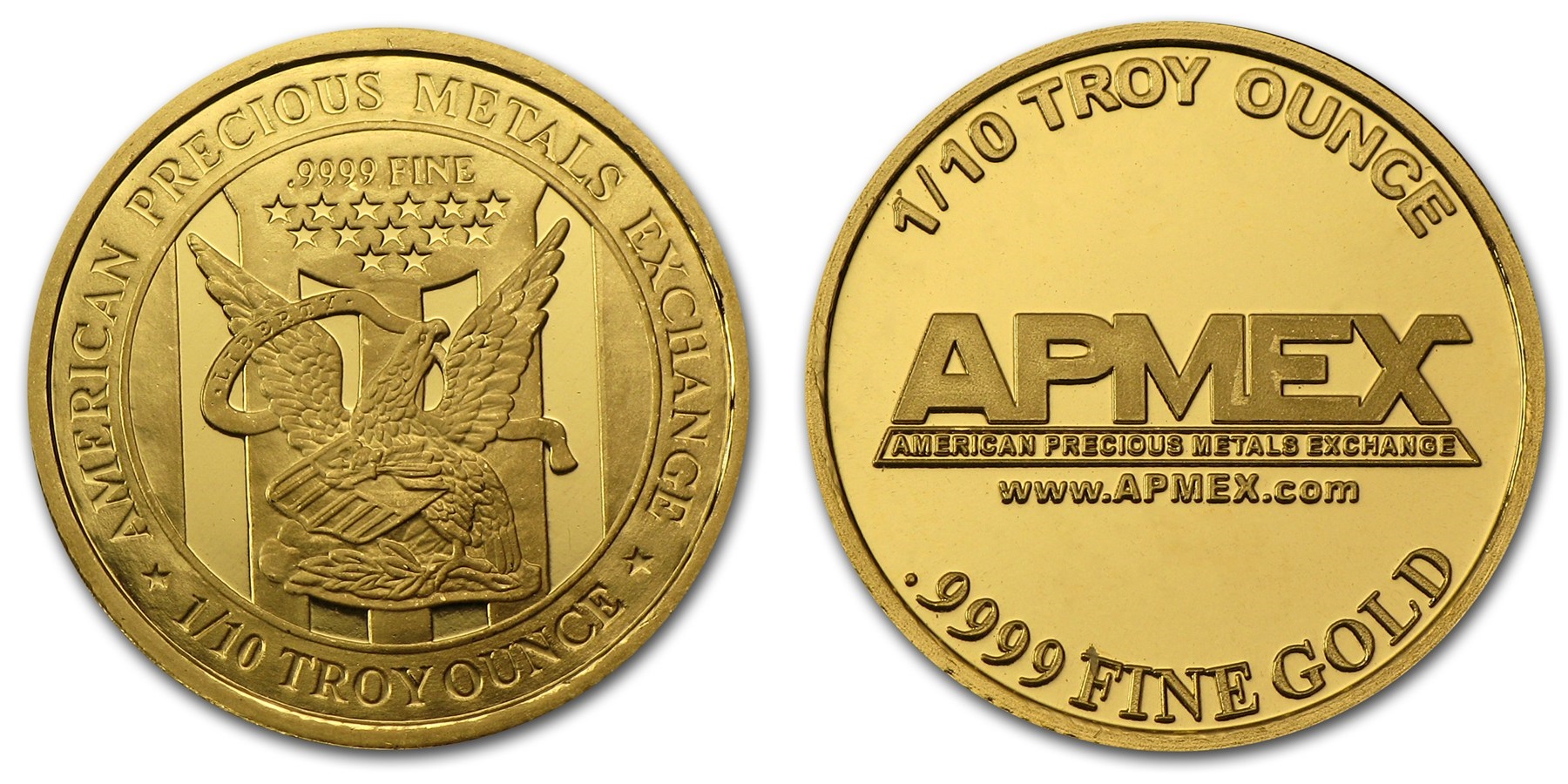 Apmex Gold Round 1/10 Troy oz