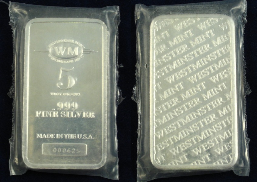 Generic Silver Bar 5 Troy oz