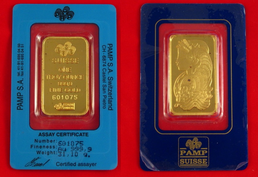 Pamp Suisse Gold Ingot 1 Troy oz
