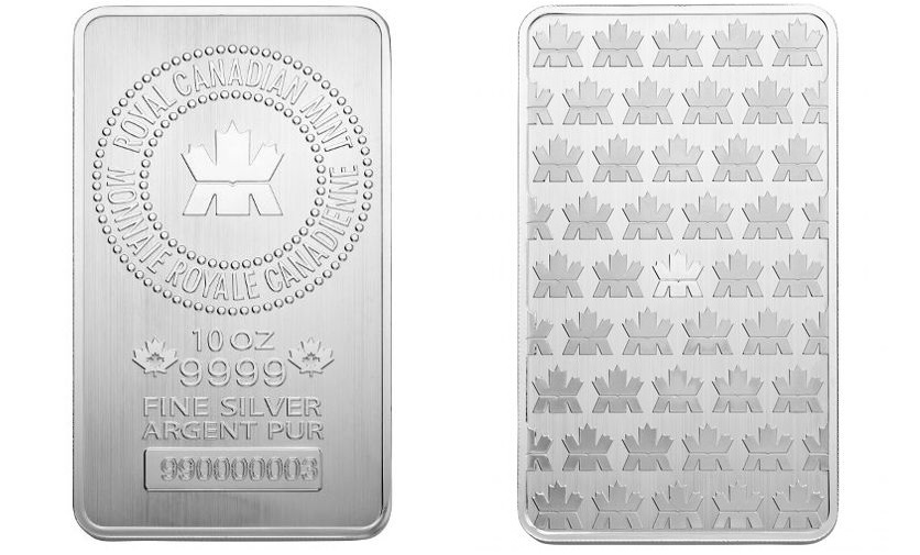 Royal Canadian Mint Silver Bar 10 Troy oz