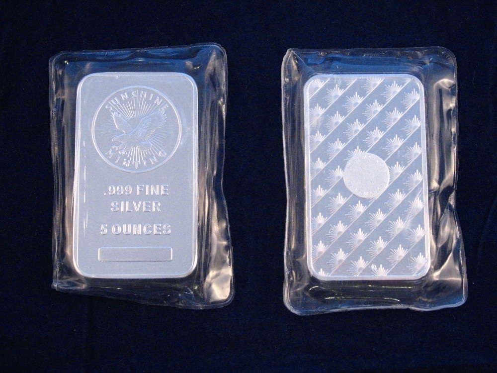 Sunshine Mint Silver Bar 5 Troy oz