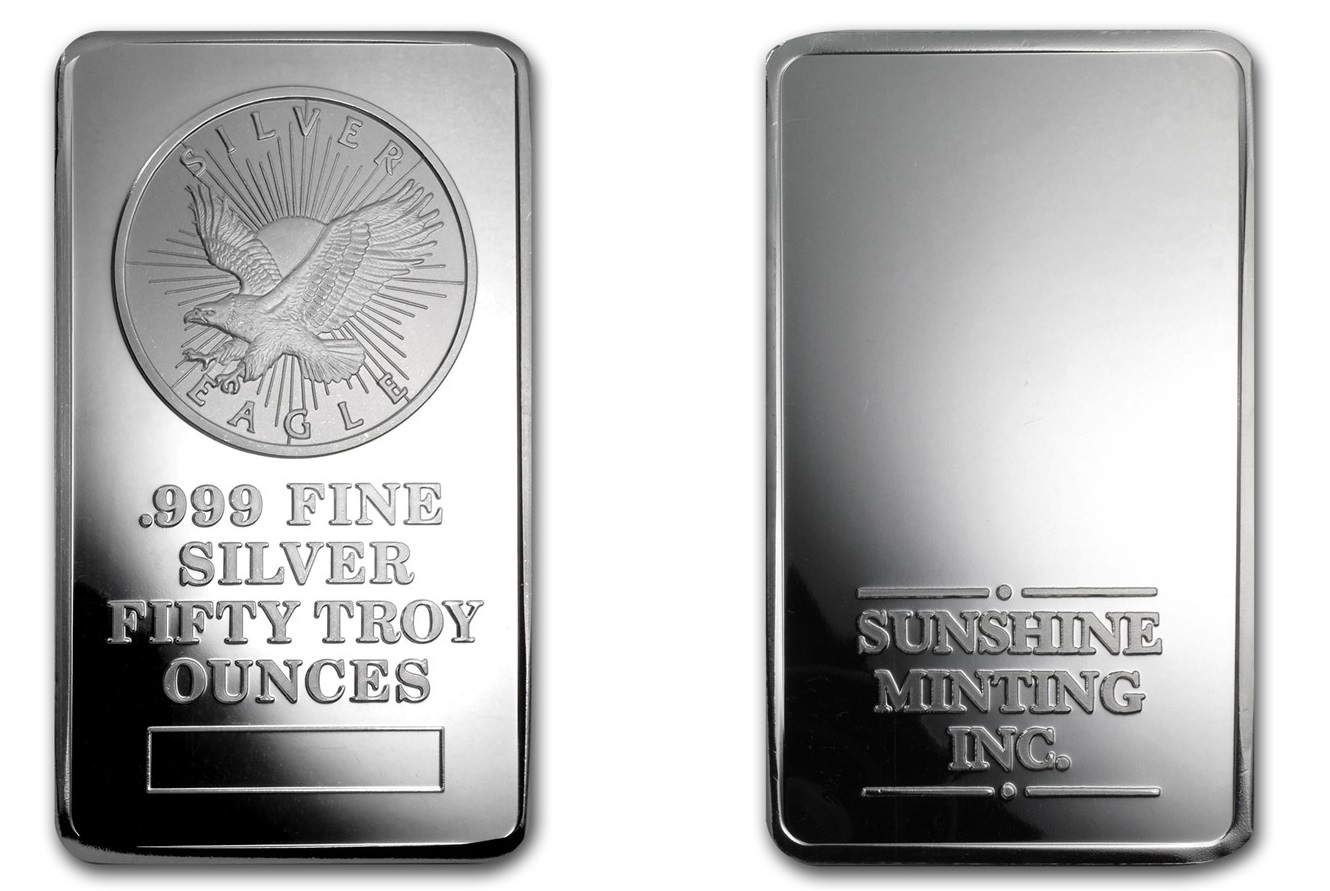 Sunshine Minting Silver Bar 50 Troy oz
