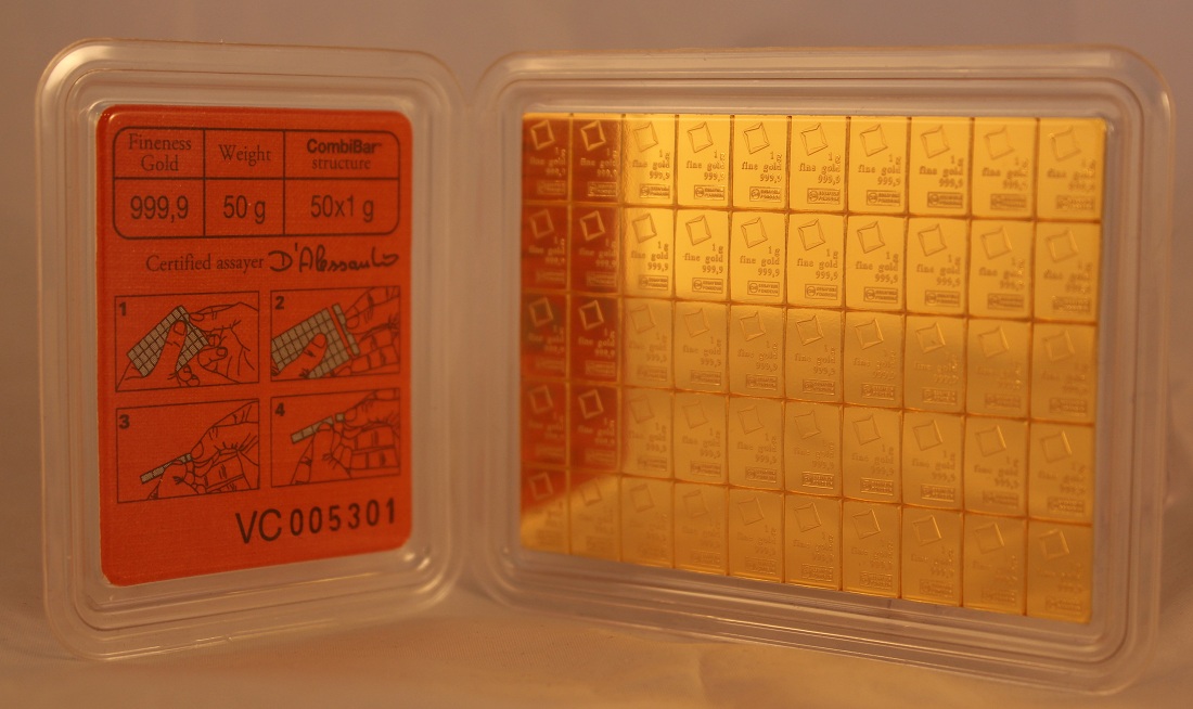 Valcambi Gold Combibar 50 x 1 gram