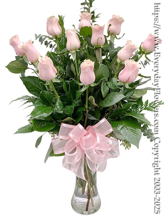 Light Pink Roses Valentines Flower Delivery Orange County, CA Florist