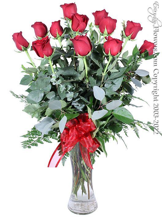 Dozen Long Stem Red Roses Same Day Delivery