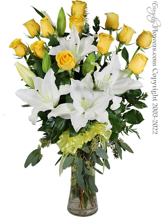 Dozen Long Stem Yellow Roses Same Day Delivery by Everyday Flowers