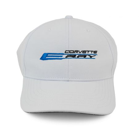 C8 Corvette E-Ray White Hat With Embroided Logos