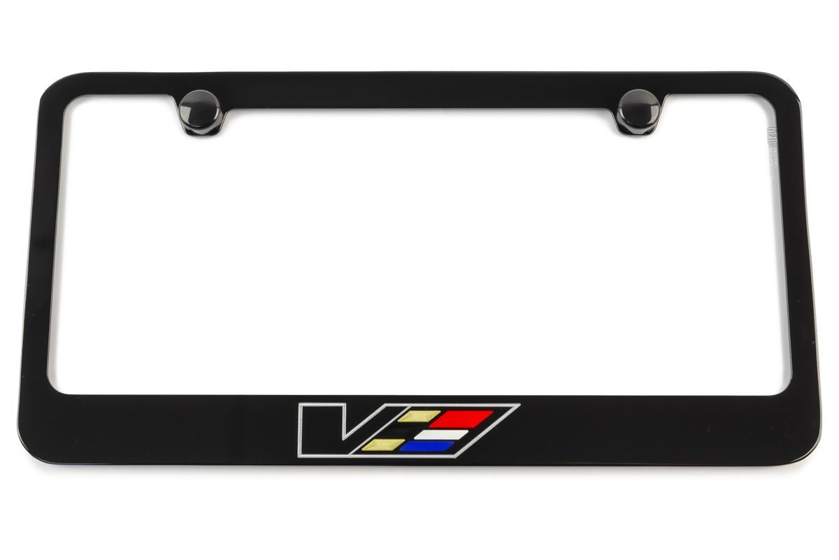 Cadillac Performance V Series Logo Engraved License Plate Frame