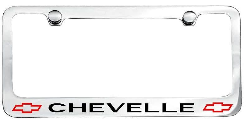 1966 1967 Chevelle Bowtie Engraved License Plate Frame