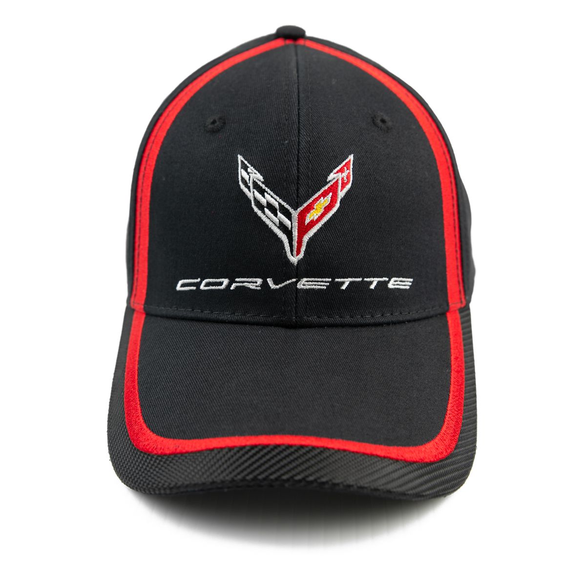 Chevrolet Corvette C8 Carbon Fiber Racing Flag Black Hat