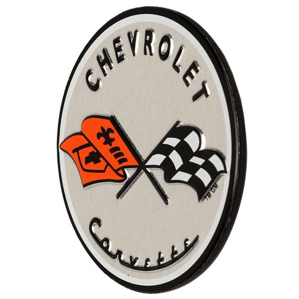 Chevrolet Corvette Racing Flags Tin Sign - Toolbox Magnet