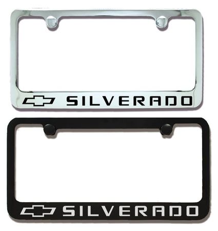 Chevrolet Silverado Bowtie Engraved License Plate Frame