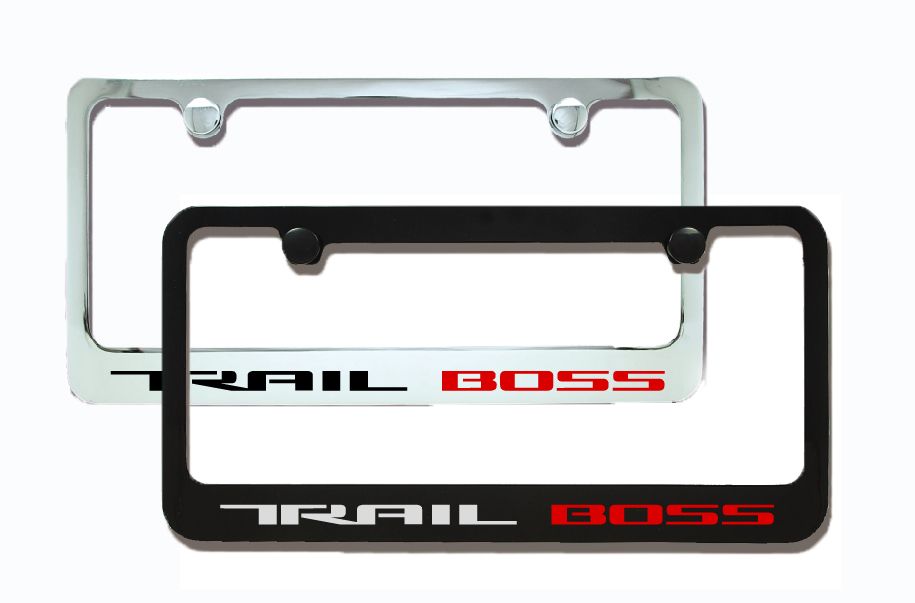 Chevrolet Trail Boss Engraved License Plate Frame