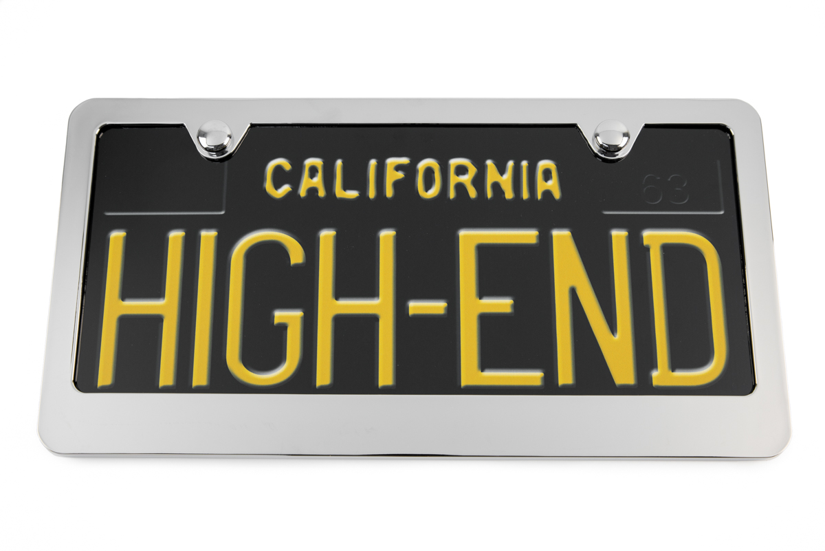 Real Chrome Wide Bottom License Plate Frame
