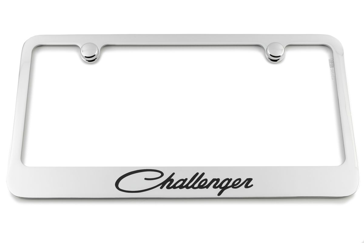 Dodge Challenger Classic Script Engraved License Plate Frame