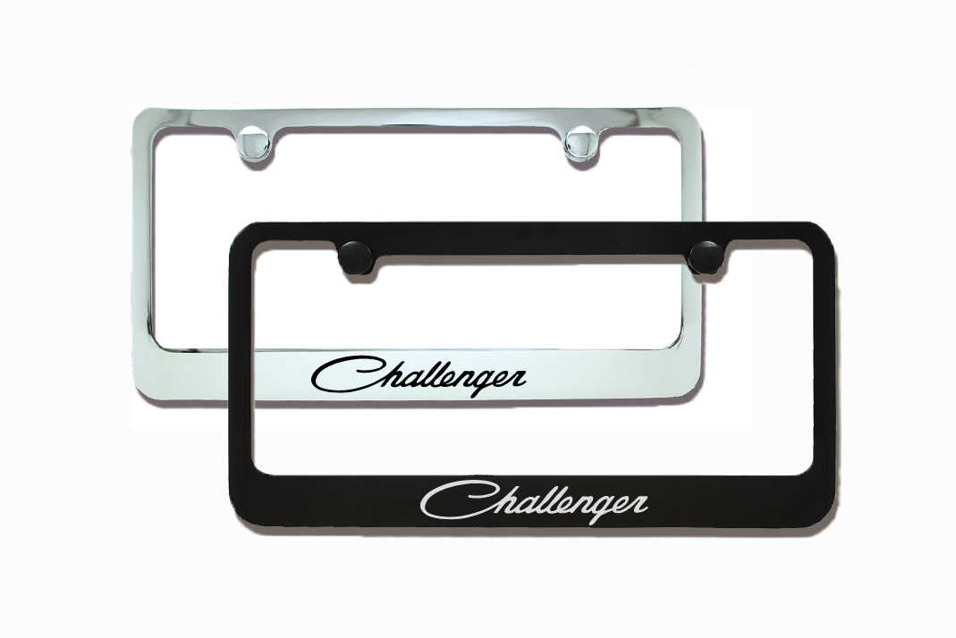 Dodge Challenger Classic Script Engraved License Plate Frame