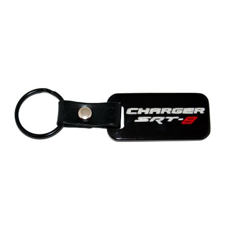 Dodge Charger SRT8 Satin Black Engraved Key Chain / Fob