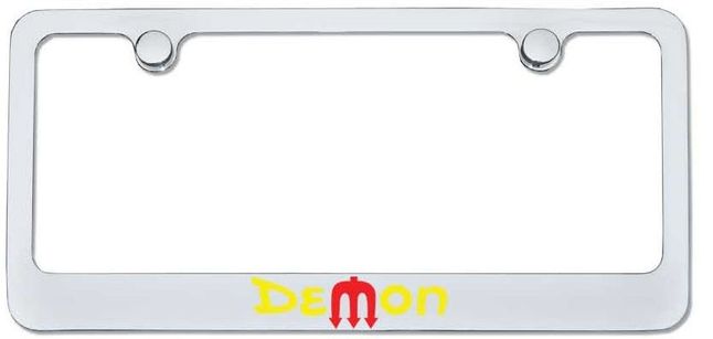 Dodge Demon Engraved License Plate Frame - Custom Colors