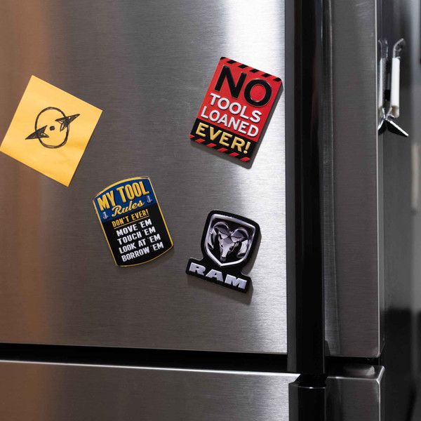 Dodge Ram Head Embossed Tin Sign - Toolbox Magnet