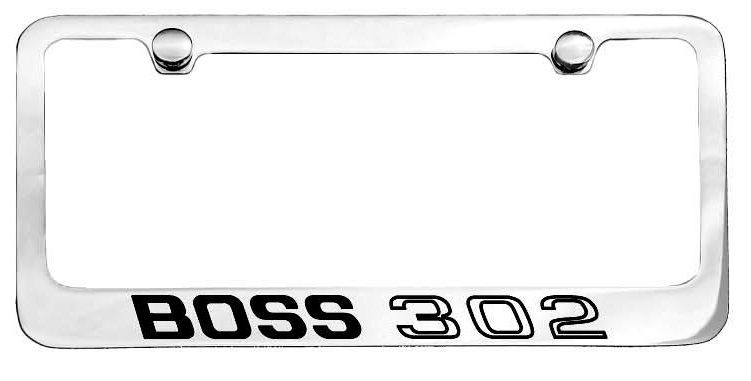 Ford Boss 302 Mustang Engraved License Plate Frame - Custom Colors