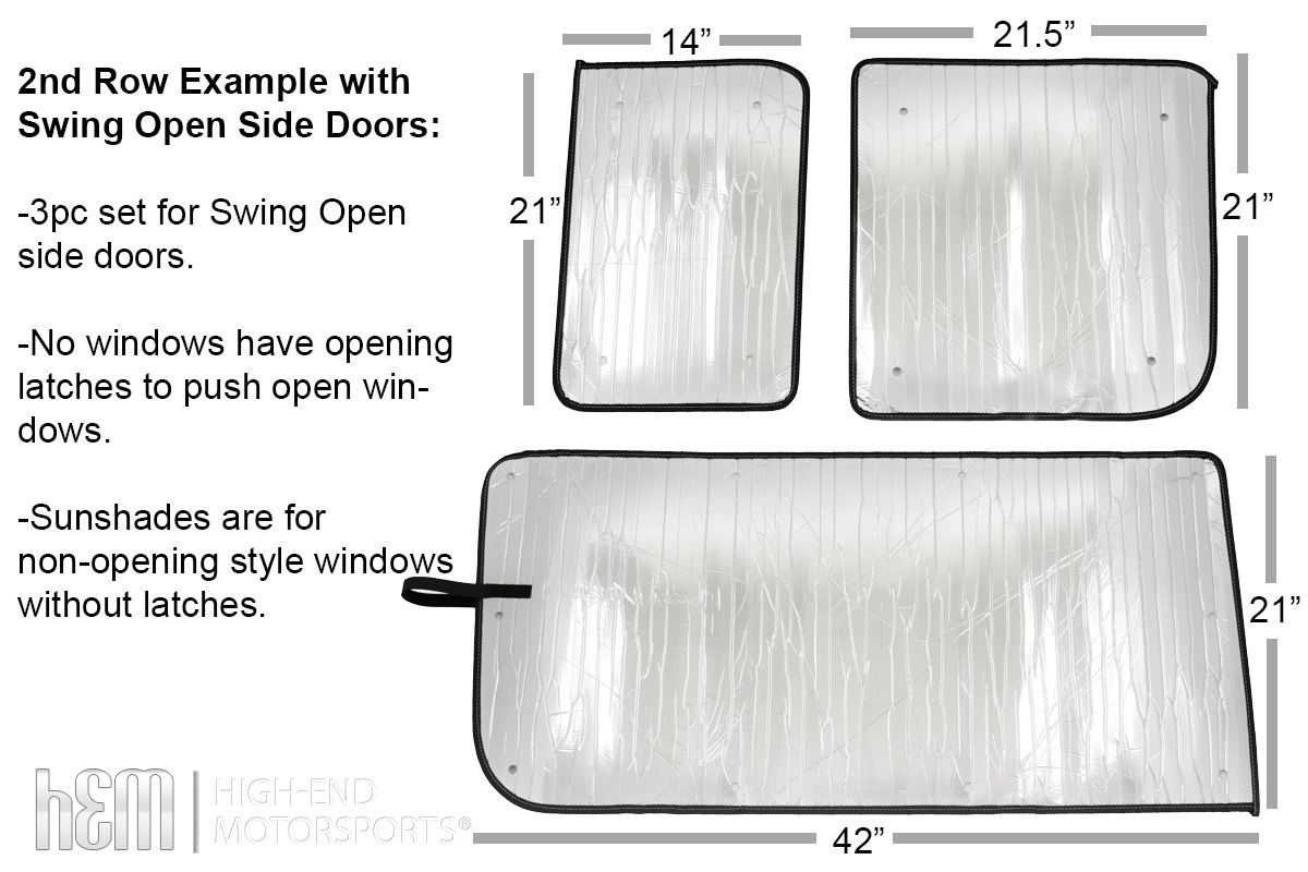 Custom Sunshade for Ford E-Series Van & Motorhome E-150 E-250 E-350 E-450