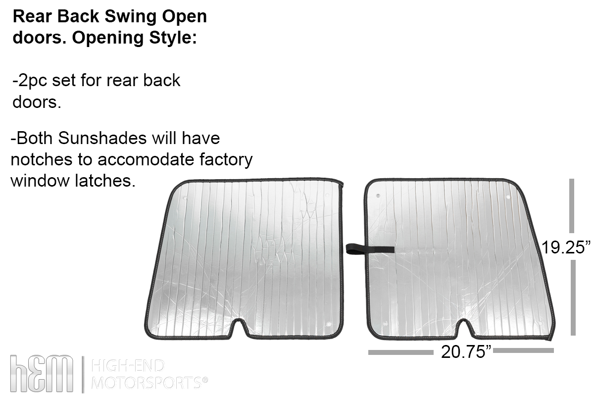 Custom Sunshade for Ford E-Series Van & Motorhome E-150 E-250 E-350 E-450