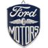 Ford Motors Embossed Shield Tin Decorative Sign - 13 Inch