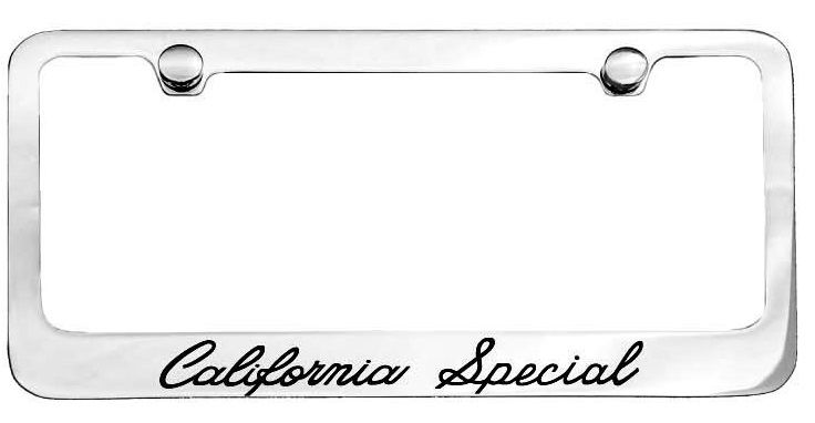 Ford Mustang California Special Engraved License Plate Frame
