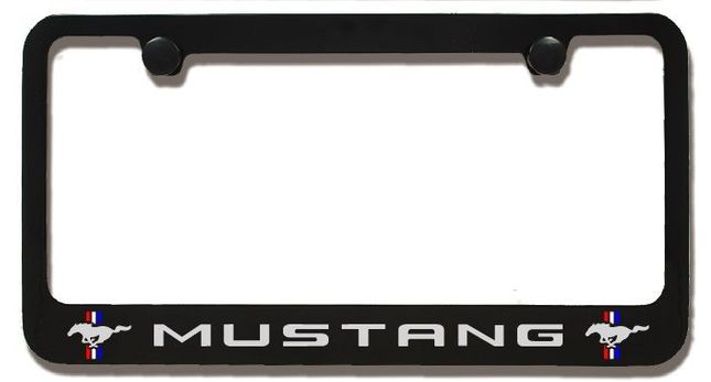 Ford Mustang Horse and Bar Engraved License Plate Frame