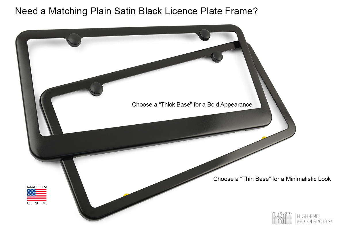 GMC Yukon Satin-Black License Plate Frame