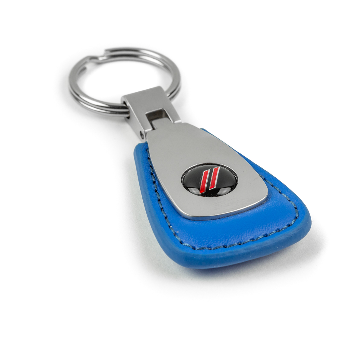 Hash Racing Stripes Leather Teardrop Key Chain Fob