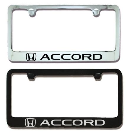 Honda Accord Engraved License Plate Frame