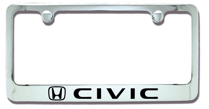 Honda Civic Engraved License Plate Frame