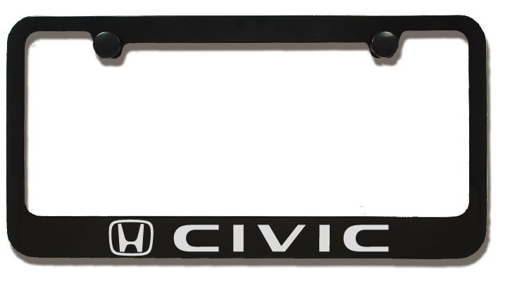 Honda Civic Engraved License Plate Frame