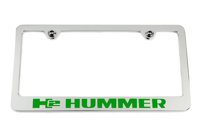 Hummer H2 Chrome License Plate Frame Green