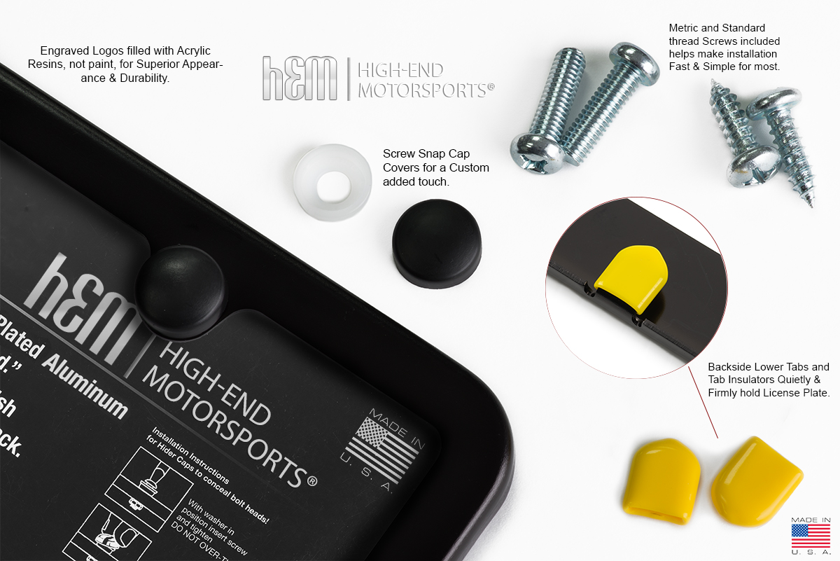 Hummer H2 Satin-Black License Plate Frame Pink