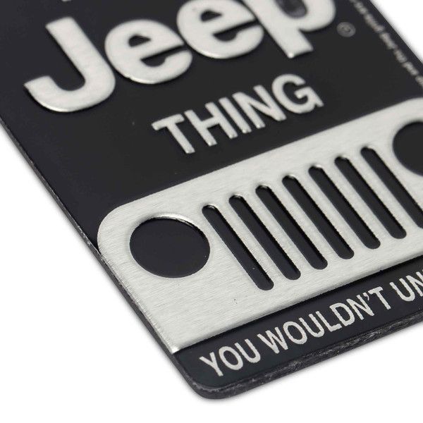Jeep Thing Grille Embossed Tin Sign - Toolbox Magnet