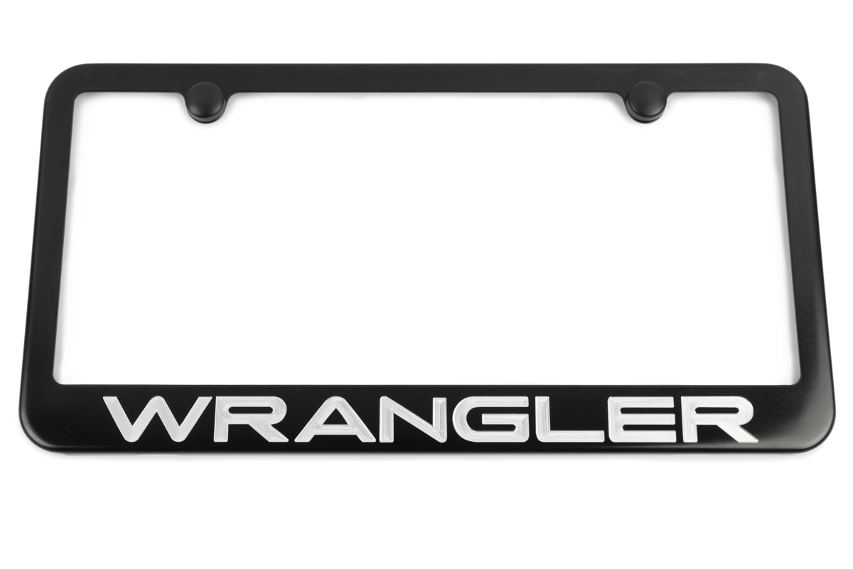 Jeep Wrangler Satin Black License Plate Frame
