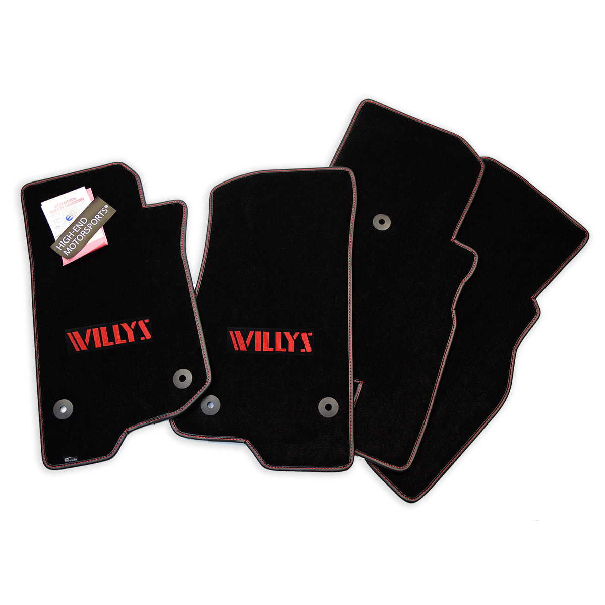 Jeep Wrangler Willys Floor Mats - Premium Upgrade